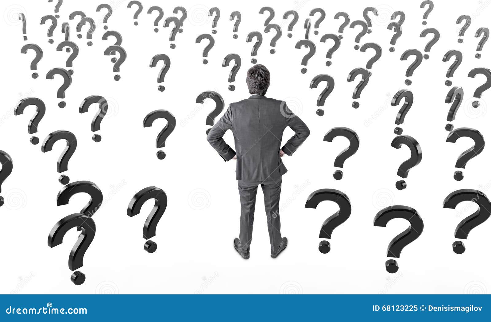 Businessman Solving a Problem Stock Illustration - Illustration of ...