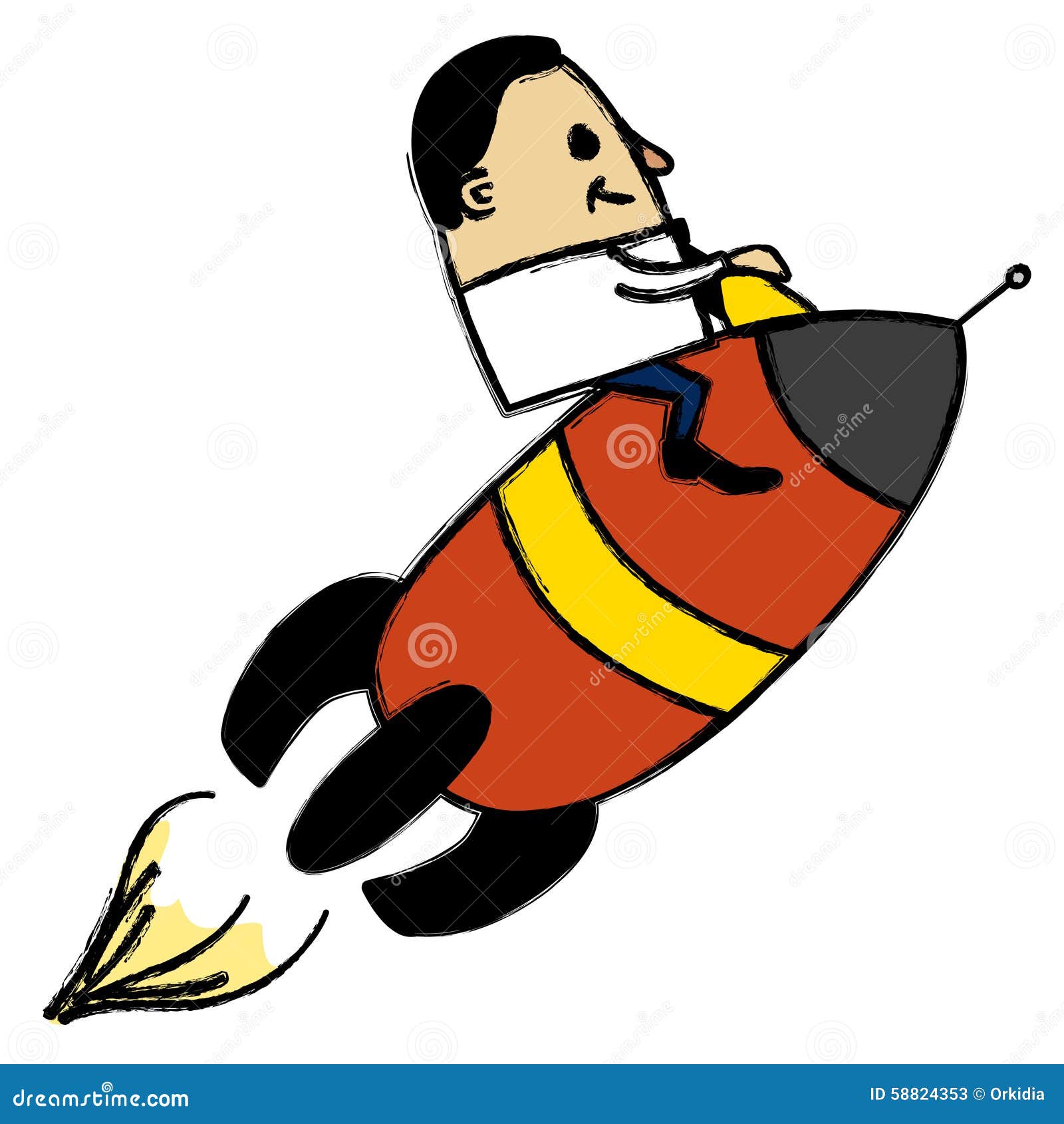Rocket Man Cartoon