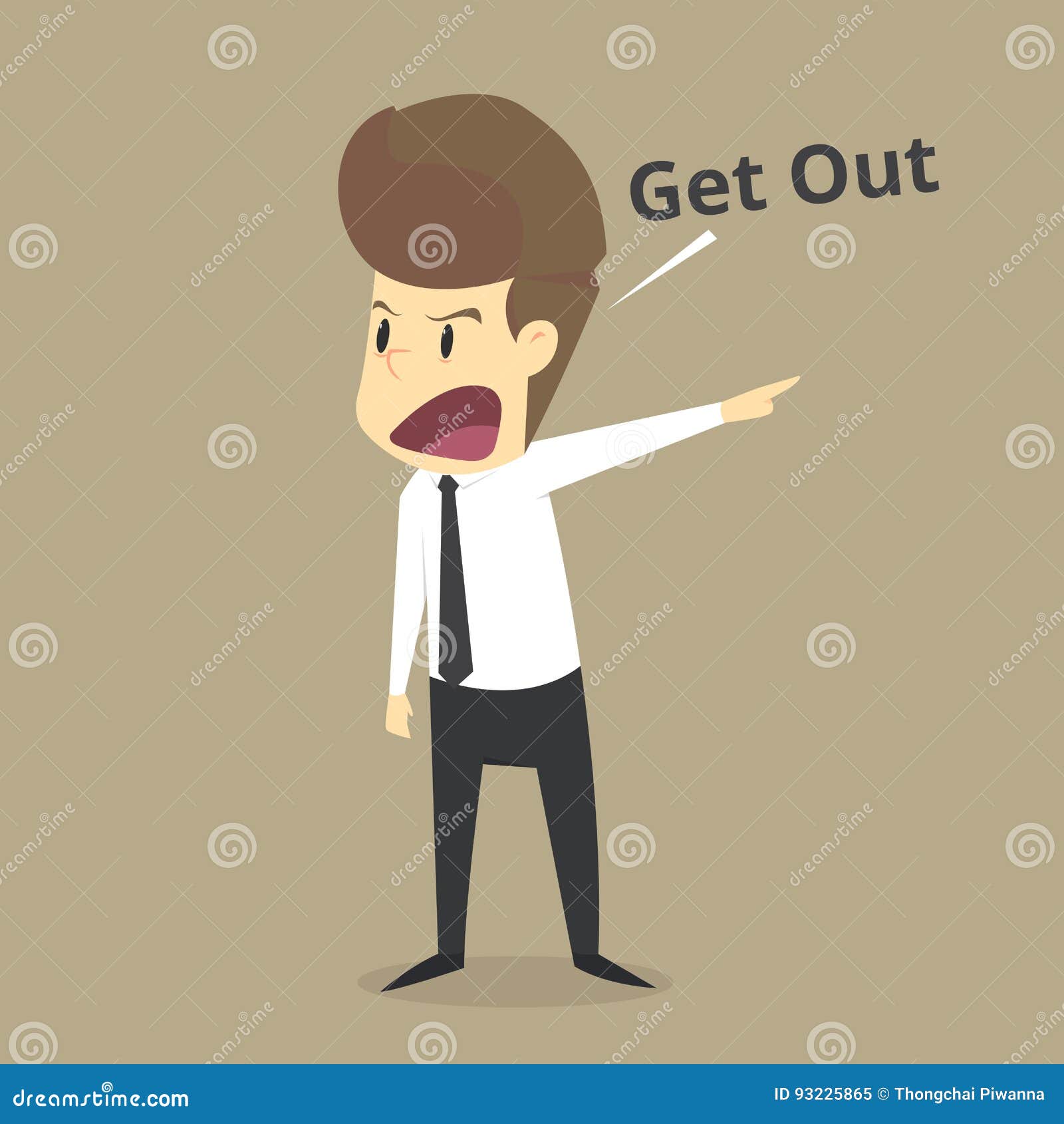 Businessman Speaking Get Out Stock Illustrations – 5 Businessman ...