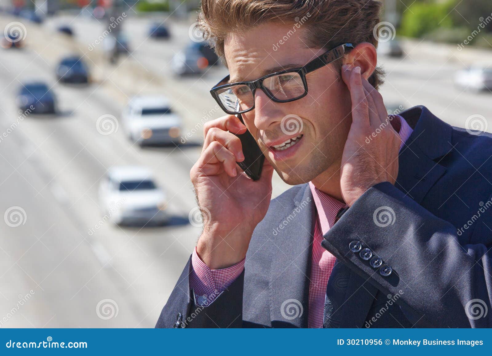 Noisy Big Highway. Traffic Jam. Nightlife And City In Lights Royalty ...