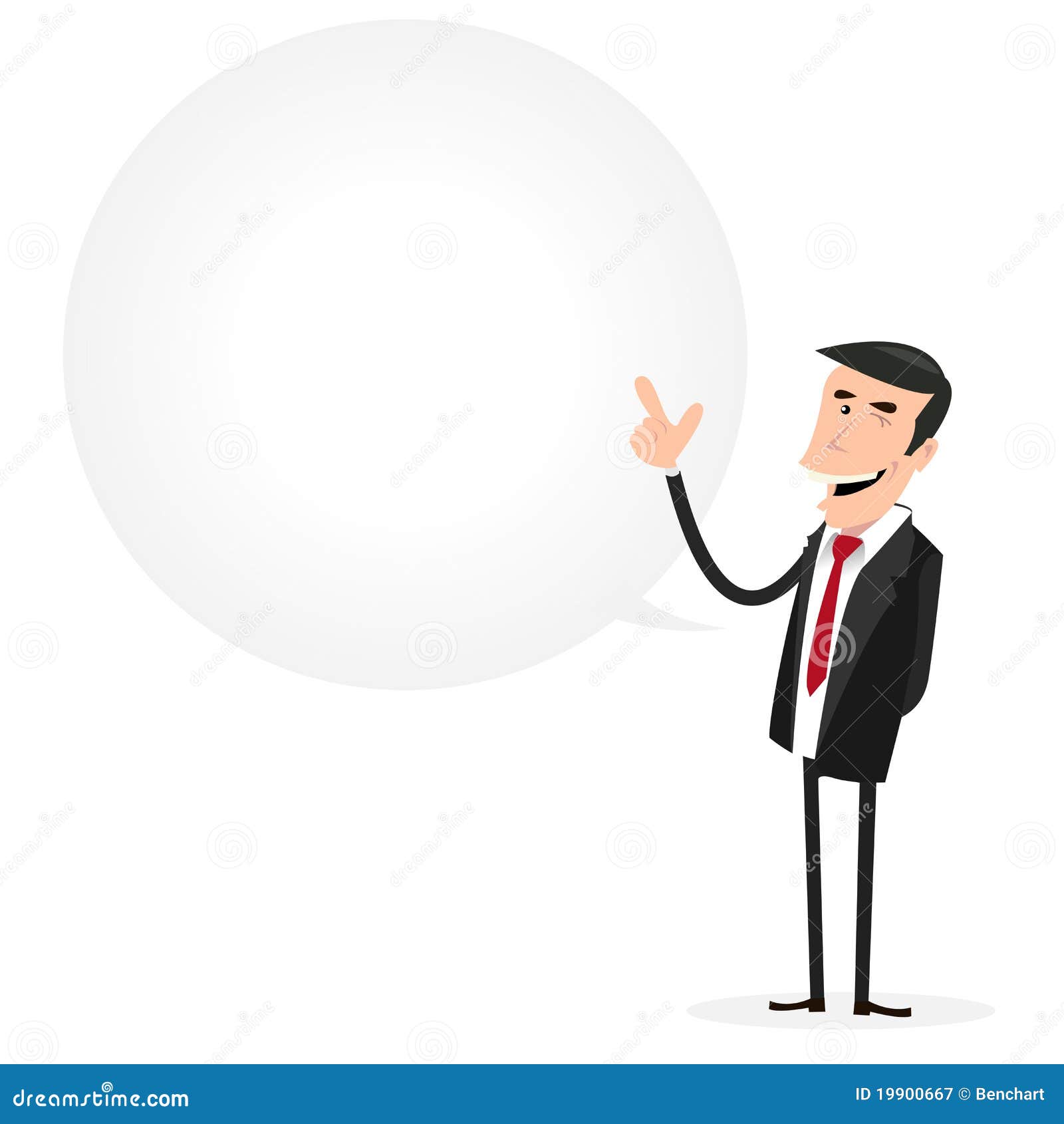 Businessman Standing Speech Bubble Stock Illustrations – 1,450 ...