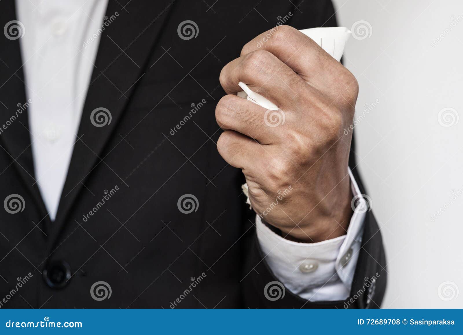 Businessman Squeeze Paper, Hand Close-up Stock Photo - Image of male ...