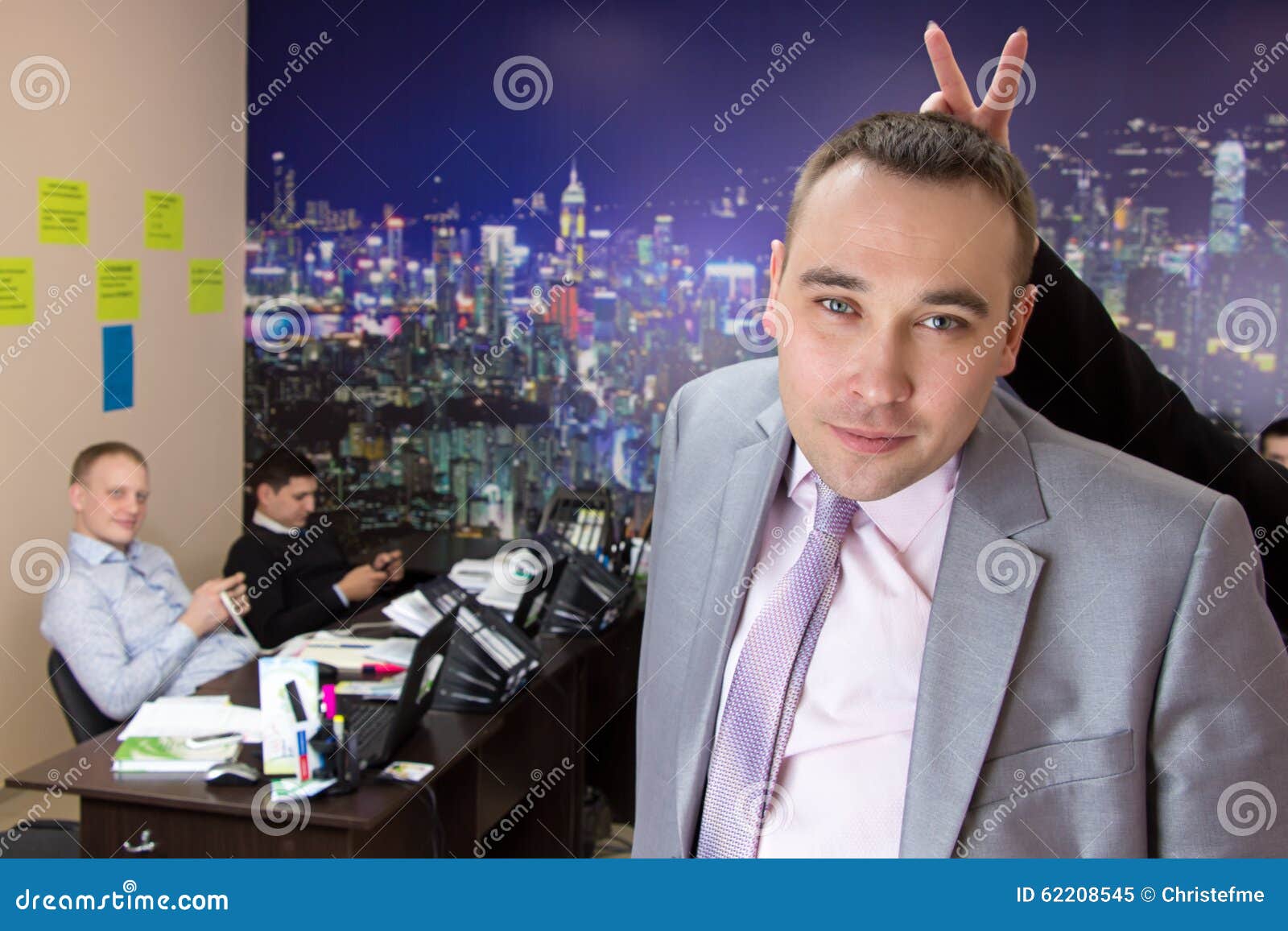 Businessman and Staff of Employees Stock Image - Image of jacket, group ...