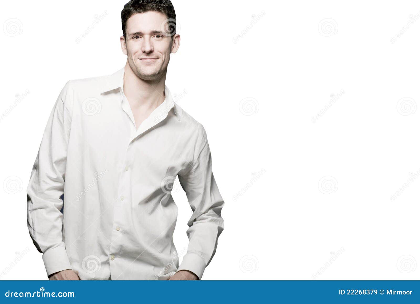 Businessman Standing in Confident Pose. Isolated Stock Image - Image of ...