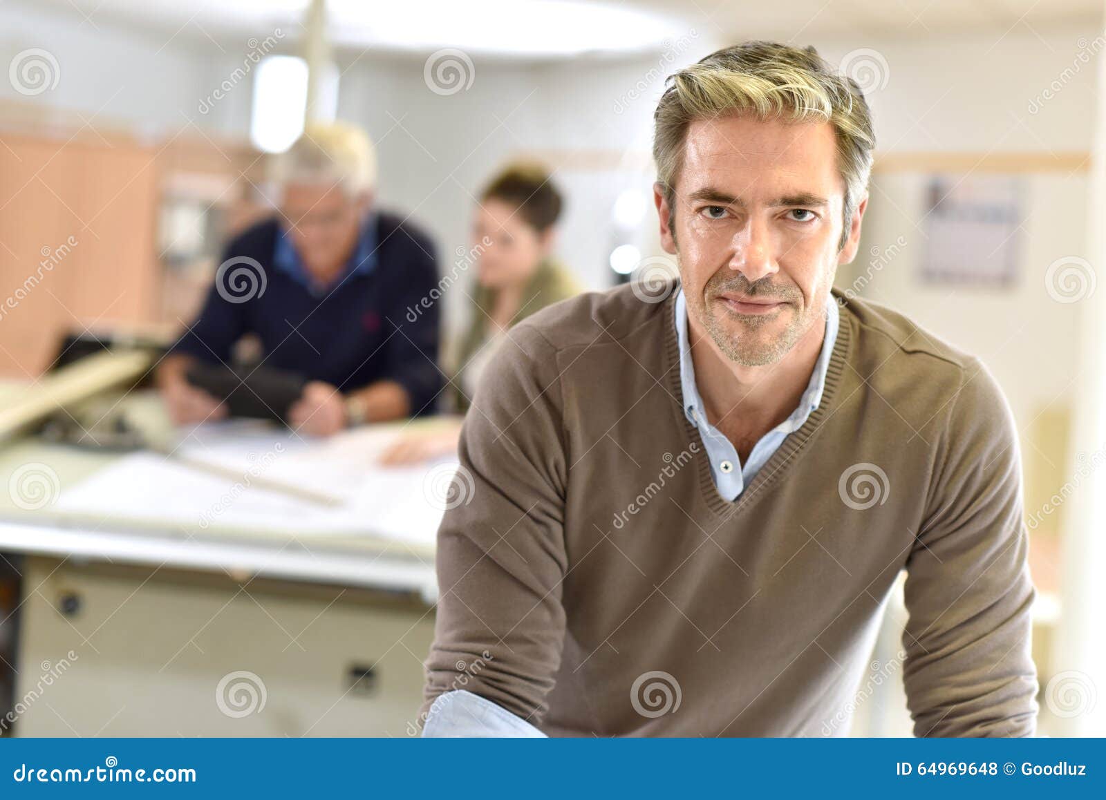 Businessman Standing in Designer S Office Stock Photo - Image of ...