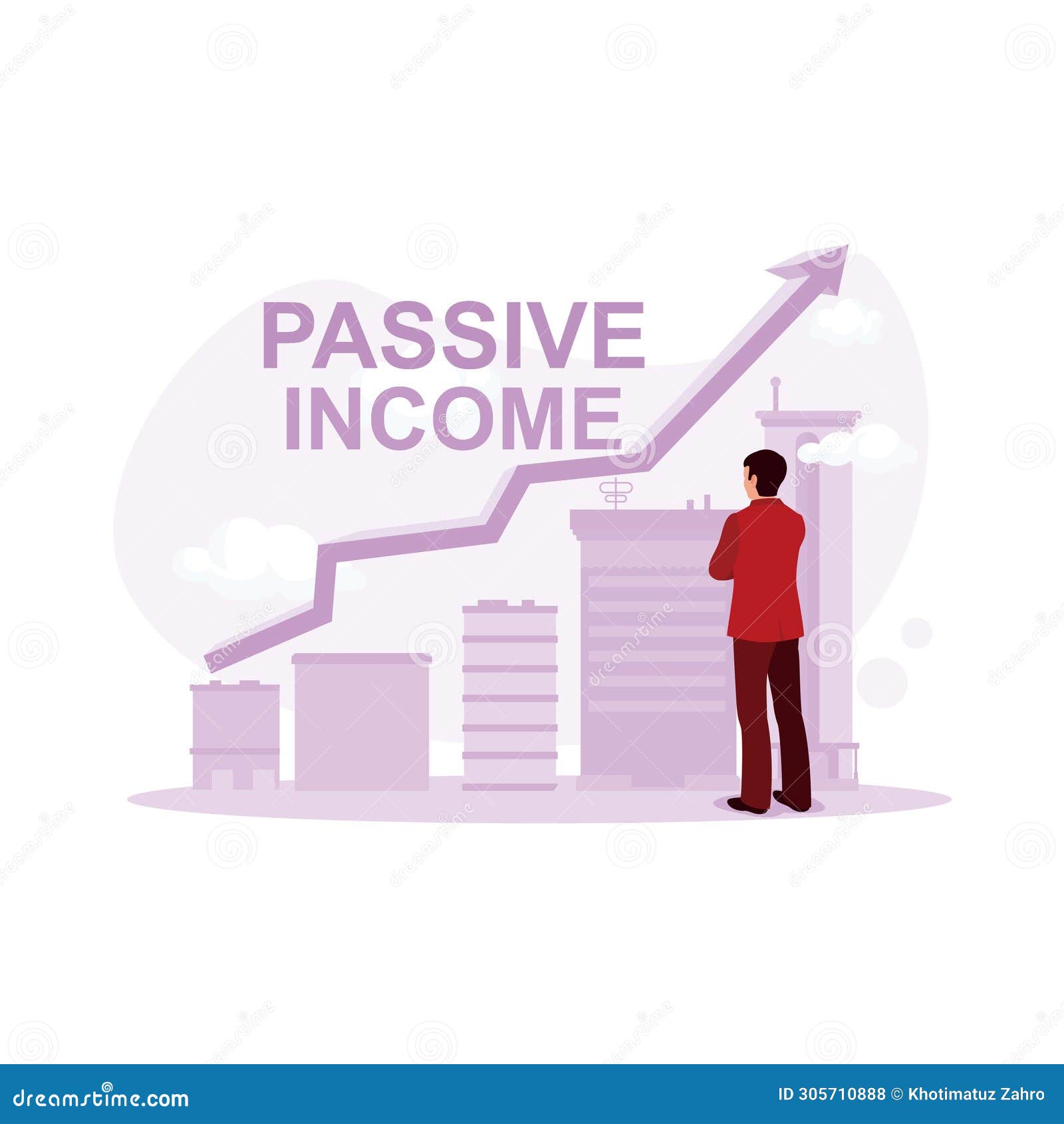 A Businessman is Standing in Front of a City Building and Looking at ...