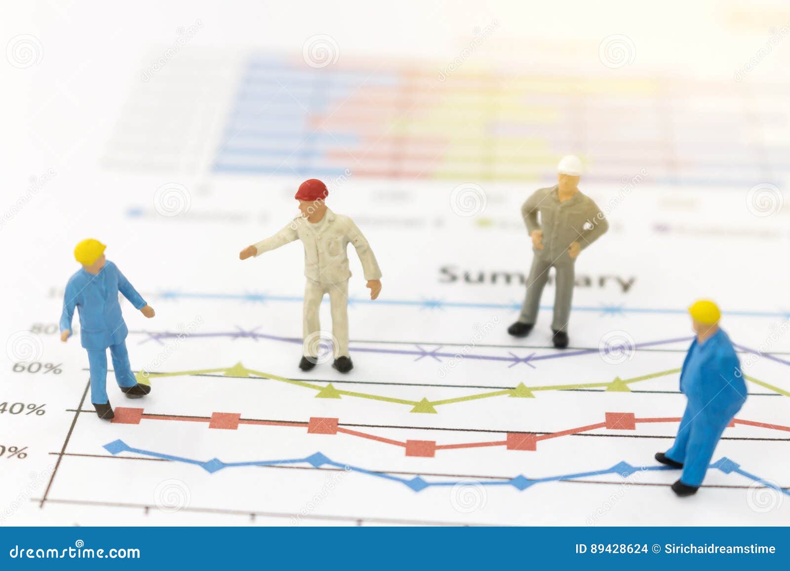 Businessman Standing on a Graph Chart Stock Photo - Image of ...