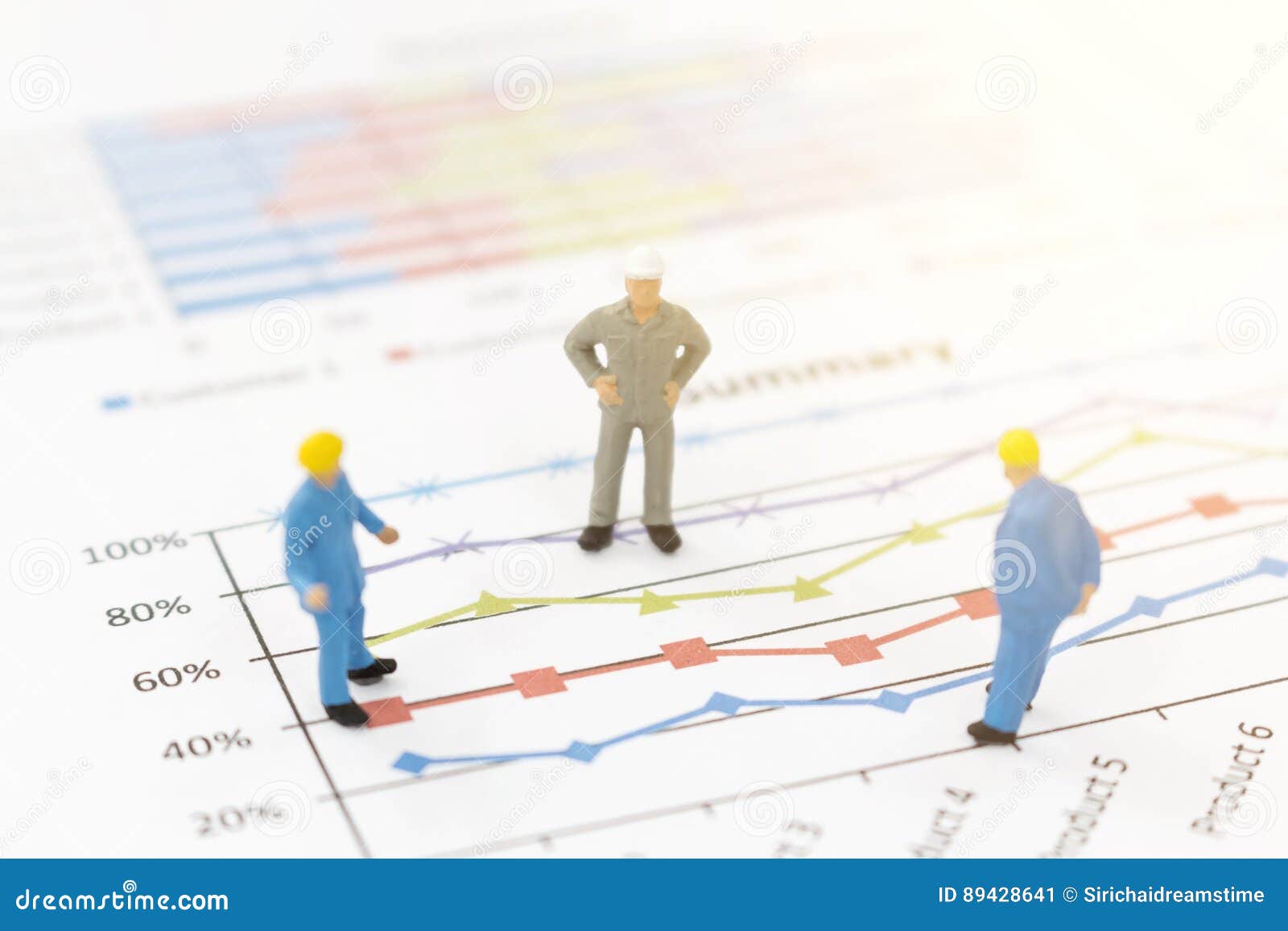 Businessman Standing on a Graph Chart Stock Image - Image of work ...