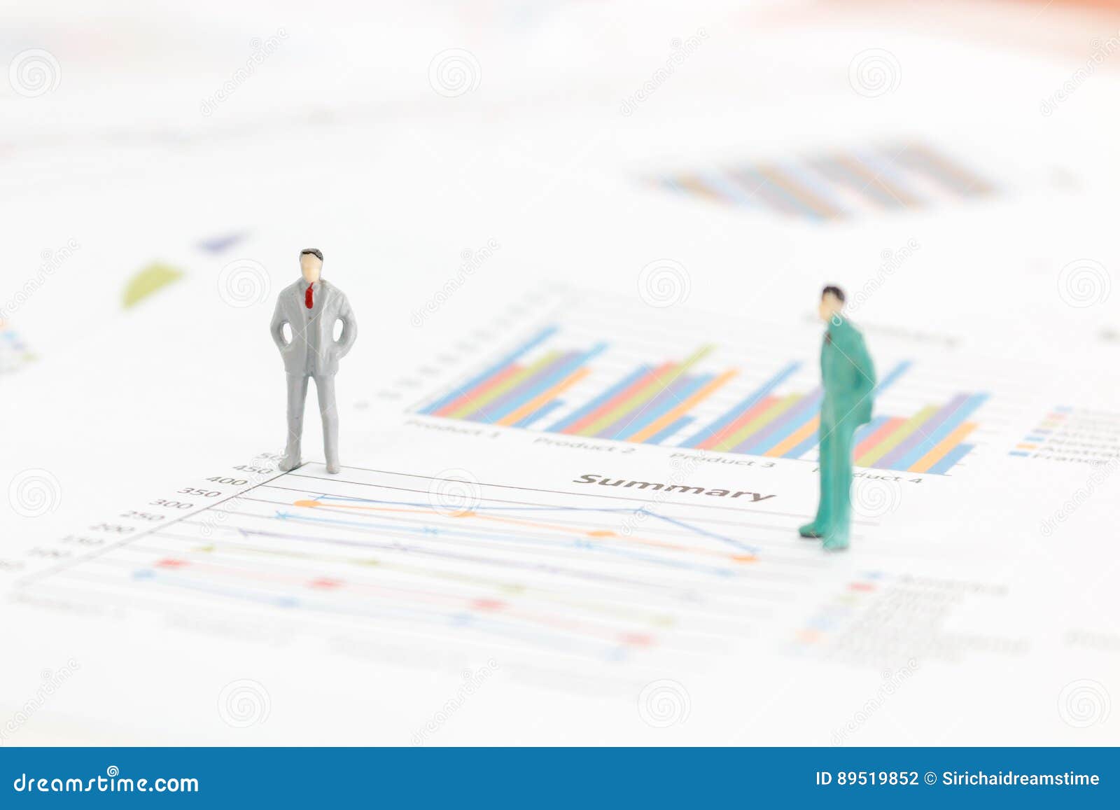 Businessman Standing on a Graph Chart Stock Photo - Image of chart ...