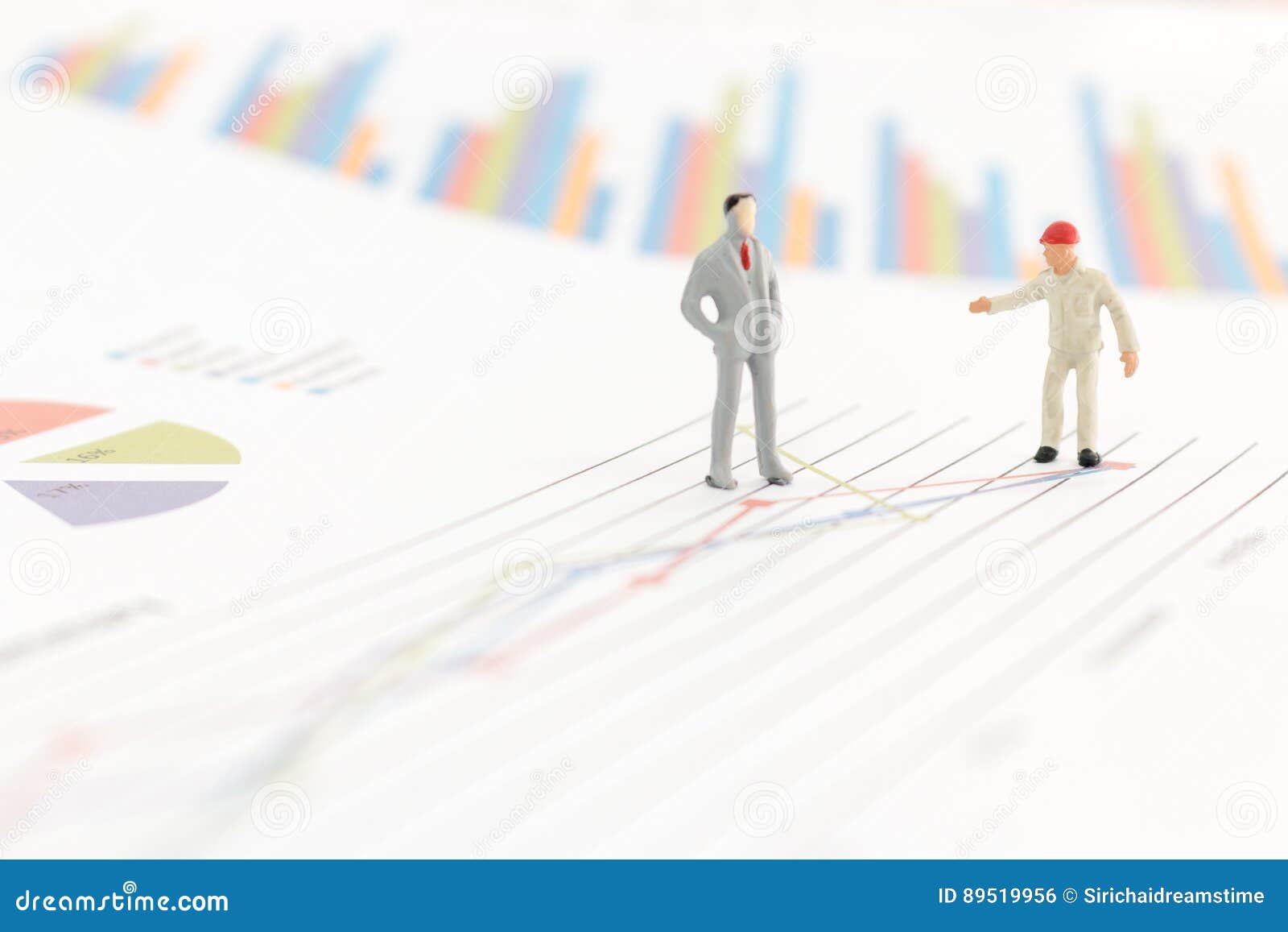 Businessman Standing on a Graph Chart Stock Photo - Image of standing ...