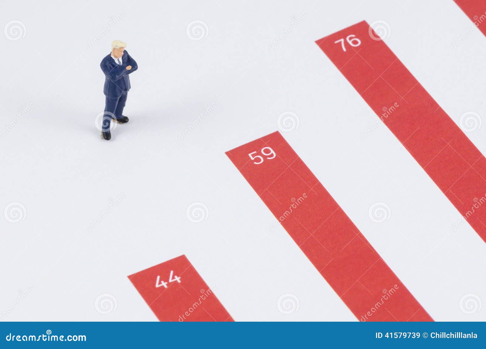 Businessman Standing on the Growth Graph Stock Image - Image of growth ...