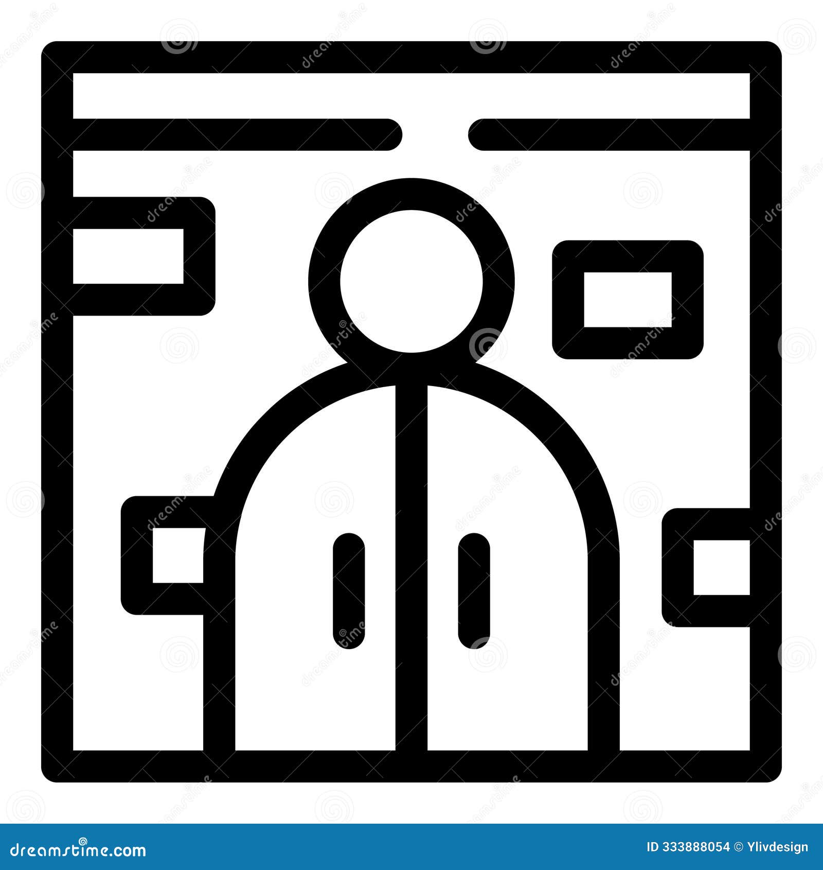 Businessman Standing Inside Elevator Going Up To Office Floor Stock ...