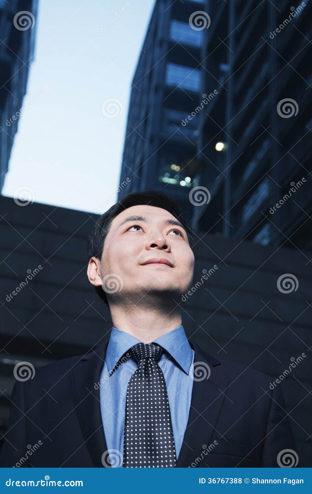 Businessman Standing Outdoors, Low Angle View, Beijing Stock Photo ...
