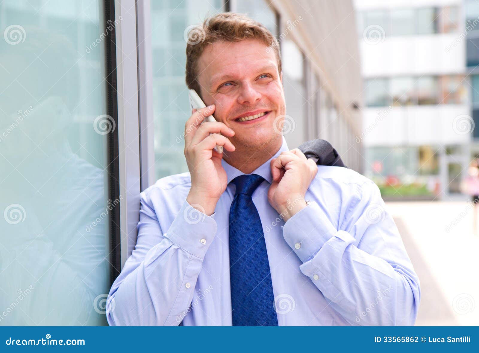 Businessman Standing Outside a Building Stock Photo - Image of person ...