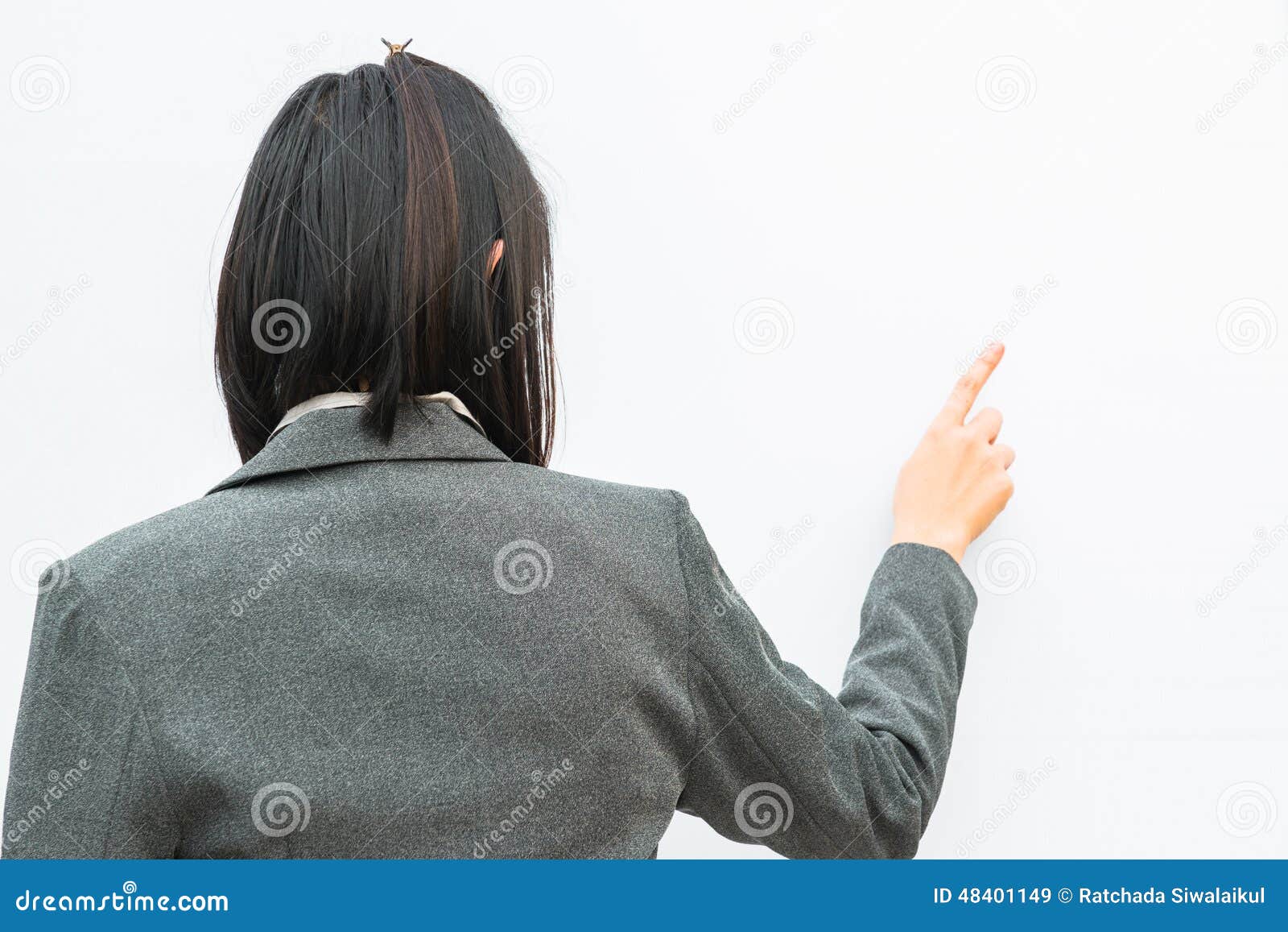 Businessman Standing Posture Hand Touch Stock Image - Image of ...