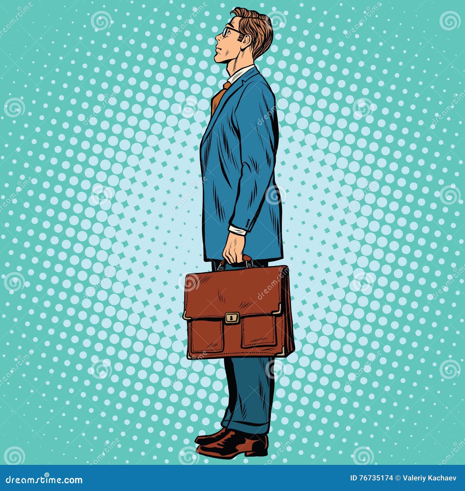 Businessman Standing Sideways Stock Vector - Illustration of upright ...