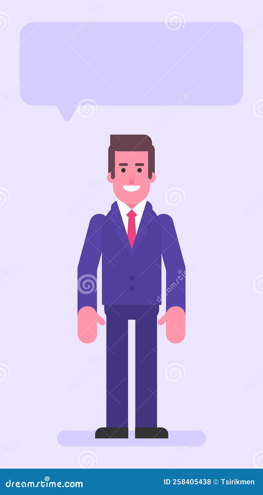 Businessman Standing and Smiling Stock Vector - Illustration of people ...