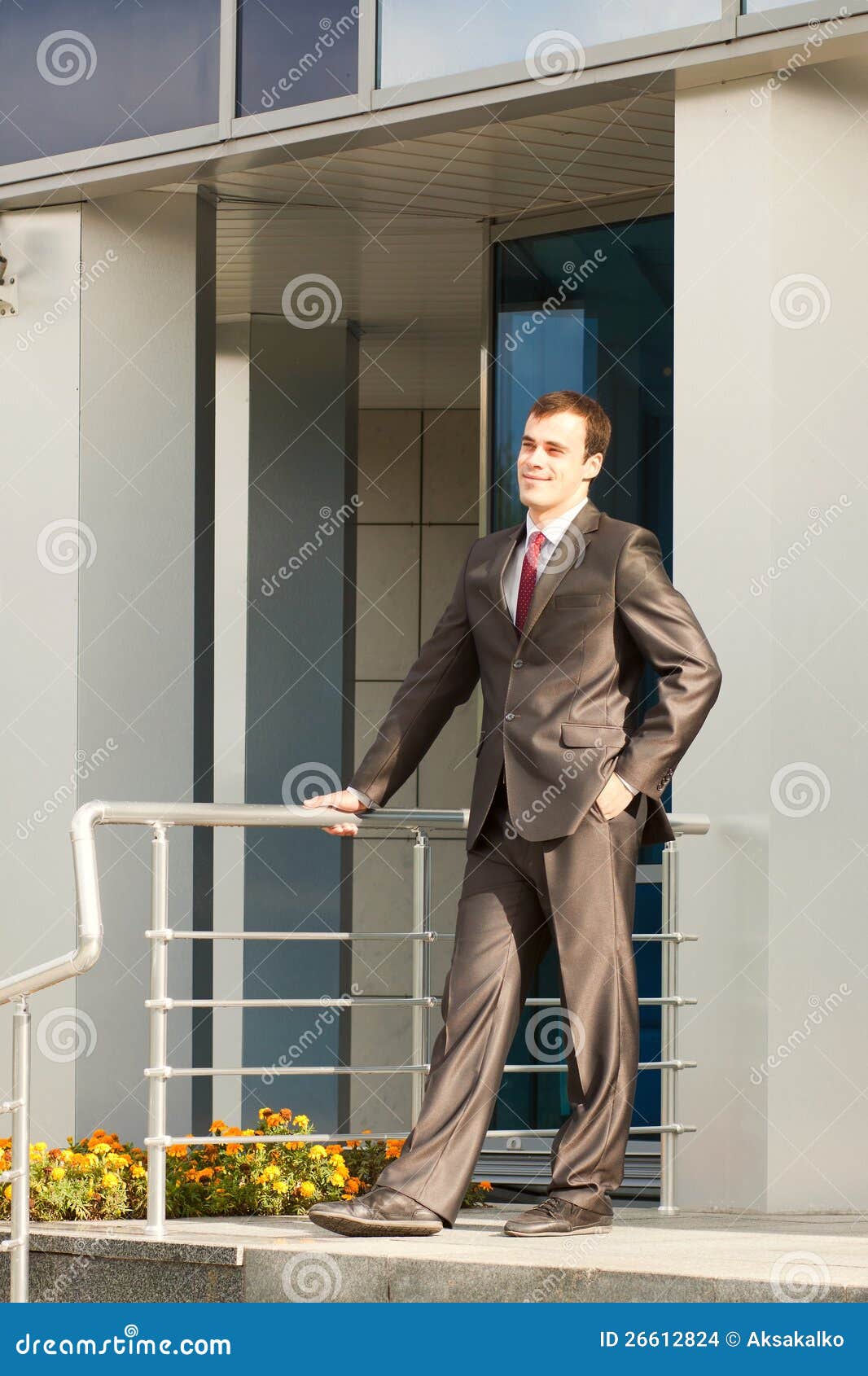Businessman Standing on the Threshold Stock Photo - Image of ...
