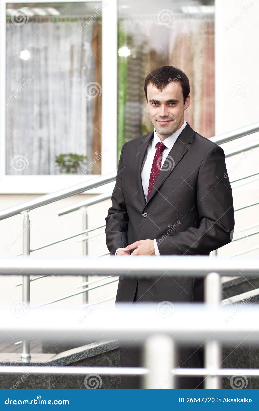 Businessman Standing on the Threshold Stock Photo - Image of adult ...