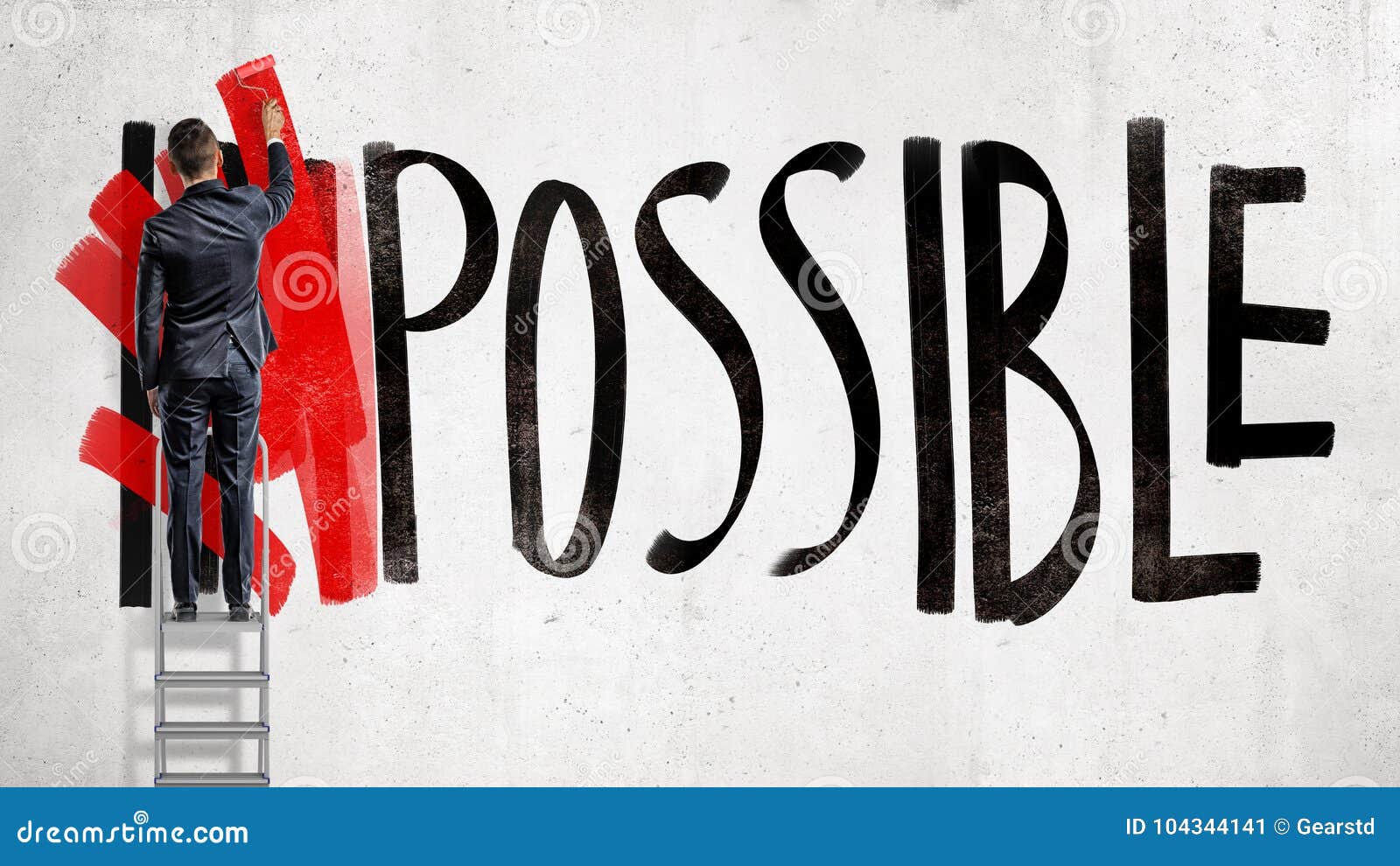 Businessman Making Impossible Possible Stock Photos - Free & Royalty ...