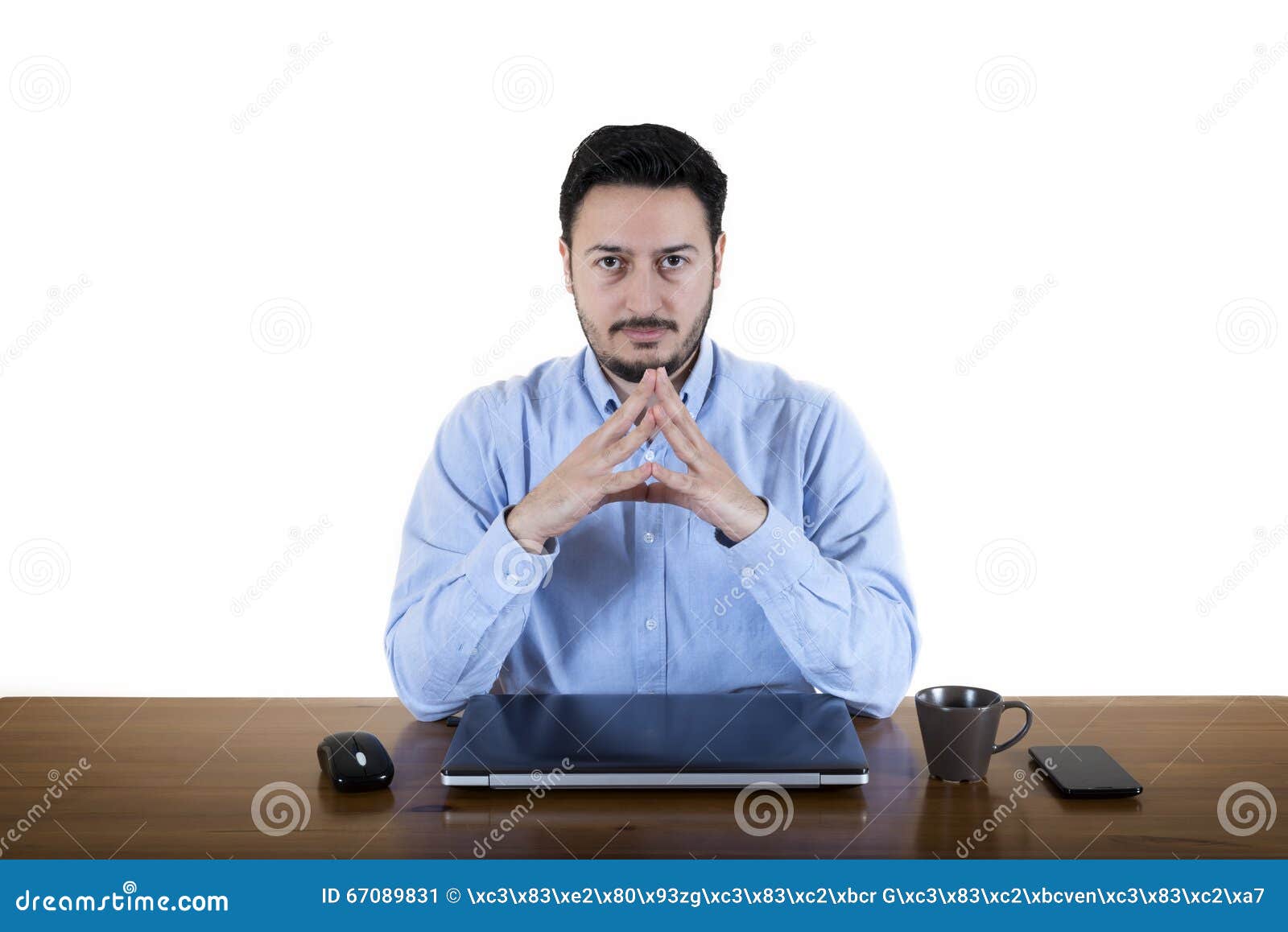 Businessman Staring at Employee Stock Image - Image of looking, middle ...