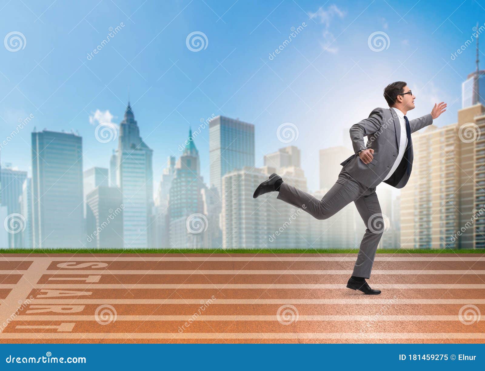 Businessman at the Start of Business Stock Image - Image of manager ...