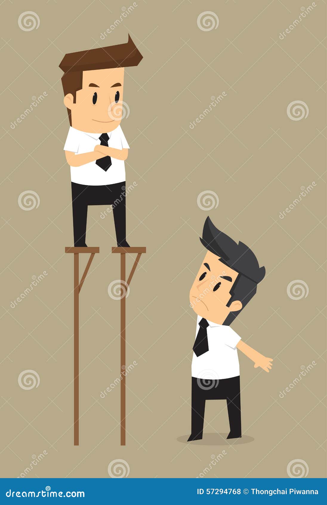 Businessman Started Working at Higher Stock Vector - Illustration of ...