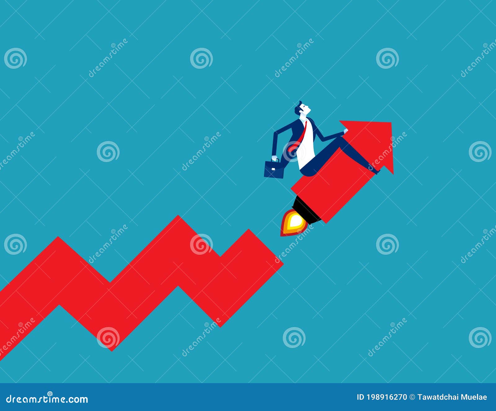 Growing Start-up Businesses In The Form Of Funny Arrows With Green ...