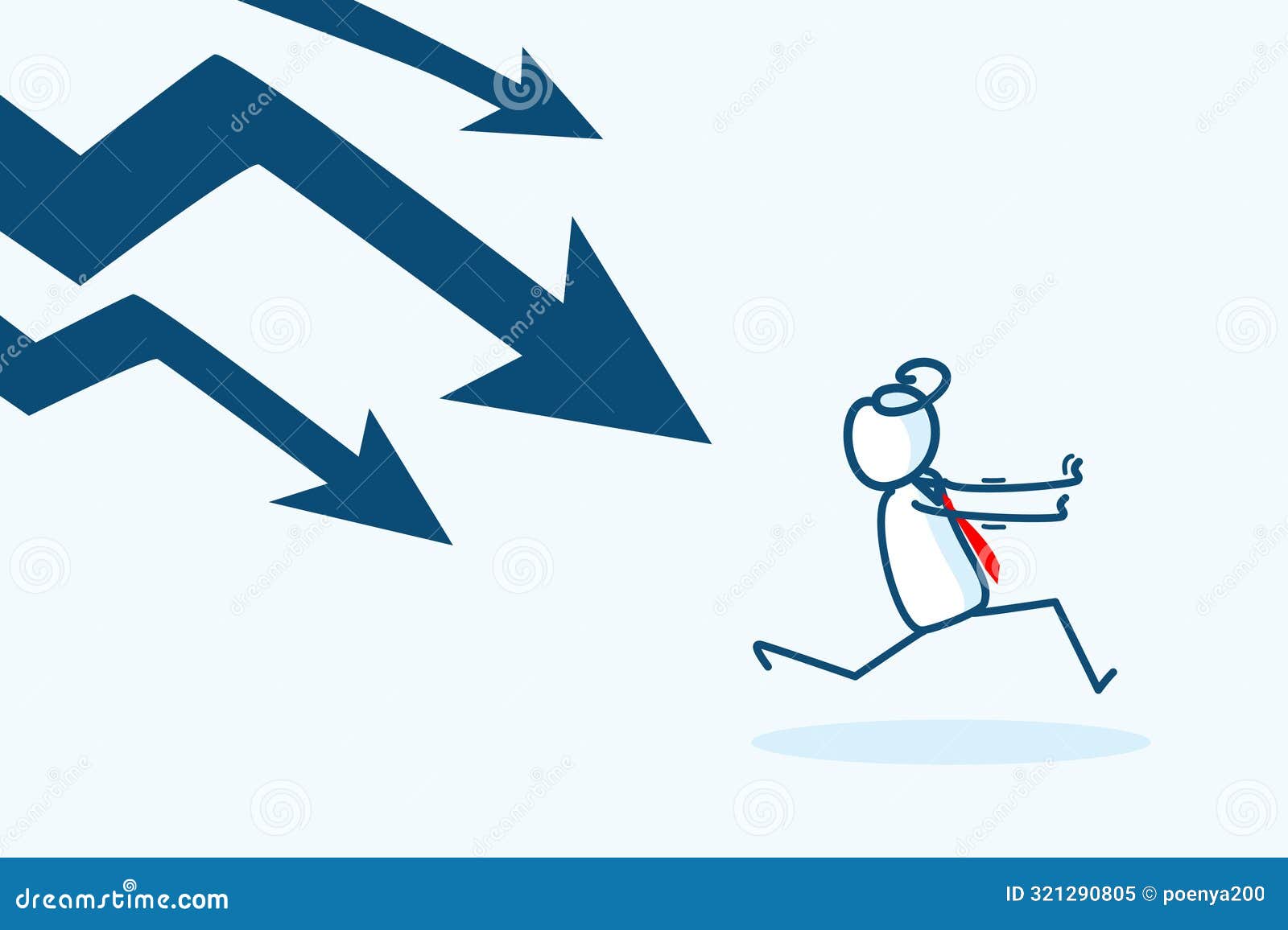 Businessman And Decrease Graph Background Cartoon Vector | CartoonDealer.com #66637543