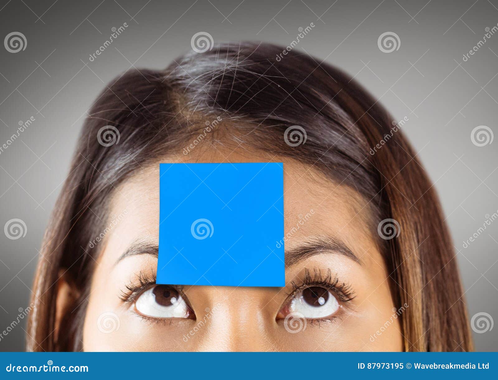 Businessman With Sticky Note On Forehead Stock Photo | CartoonDealer ...