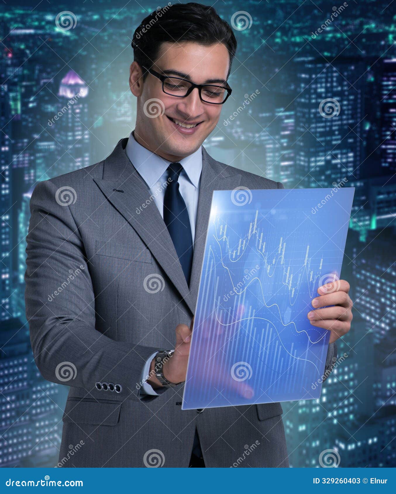 Businessman in Stock Exchange Trading Concept Stock Image - Image of ...