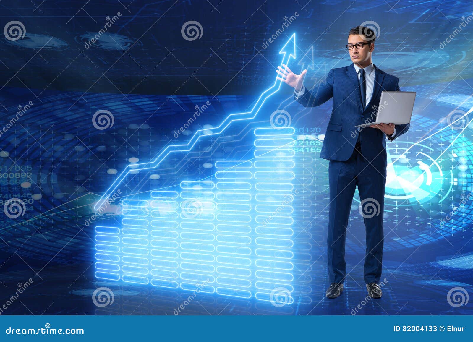 The Businessman in Stock Exchange Trading Concept Stock Image - Image ...