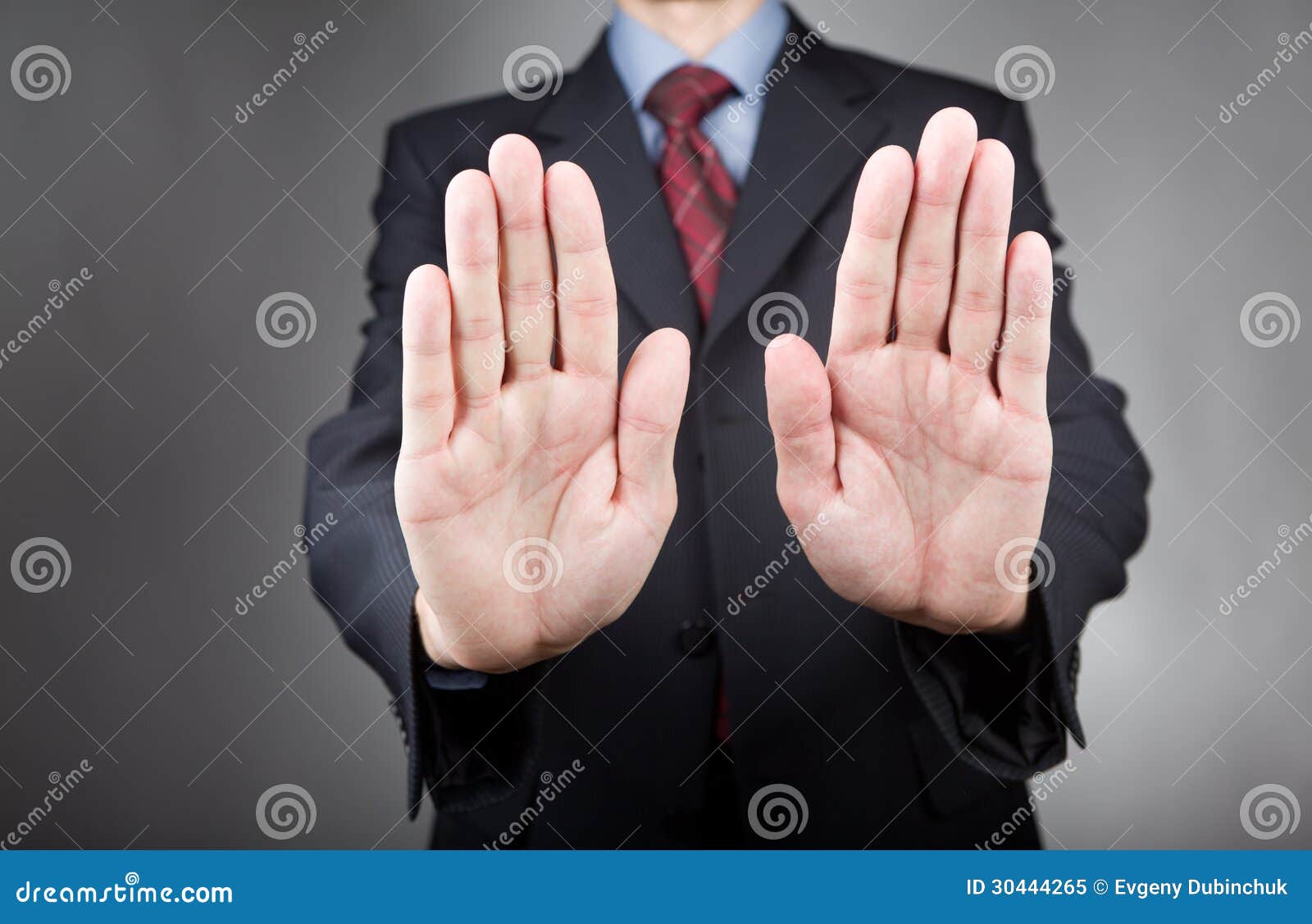 Businessman with Stop Hands Sign Stock Image - Image of human, business ...