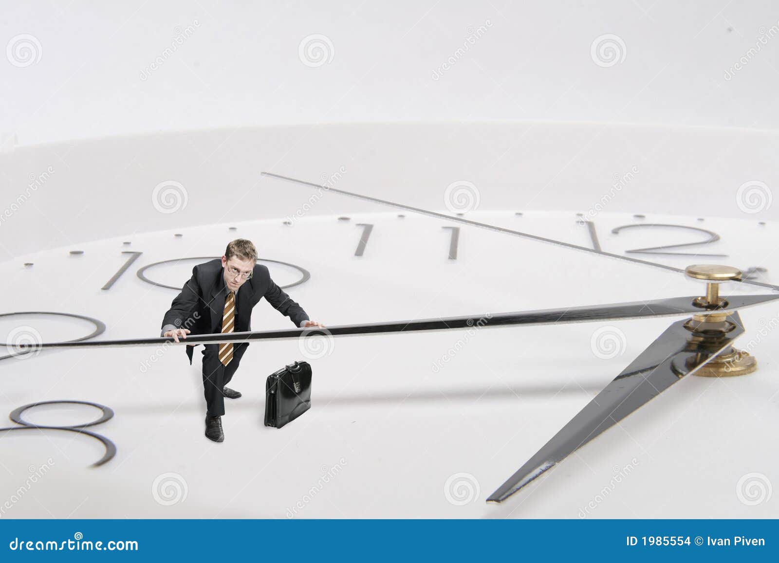Businessman stopped time stock photo. Image of clocks - 1985554