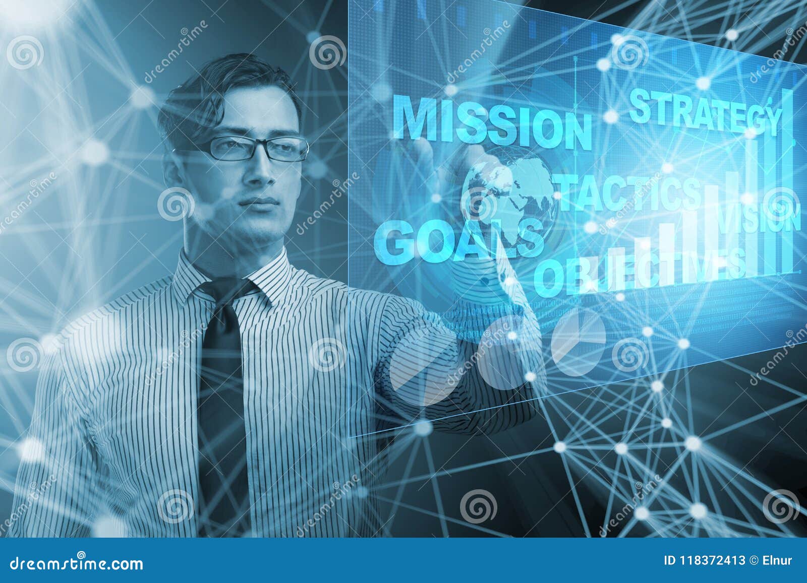 The Businessman in Strategic Planning Concept Stock Illustration ... The Businessman in Strategic Planning Concept Stock Illustration ...