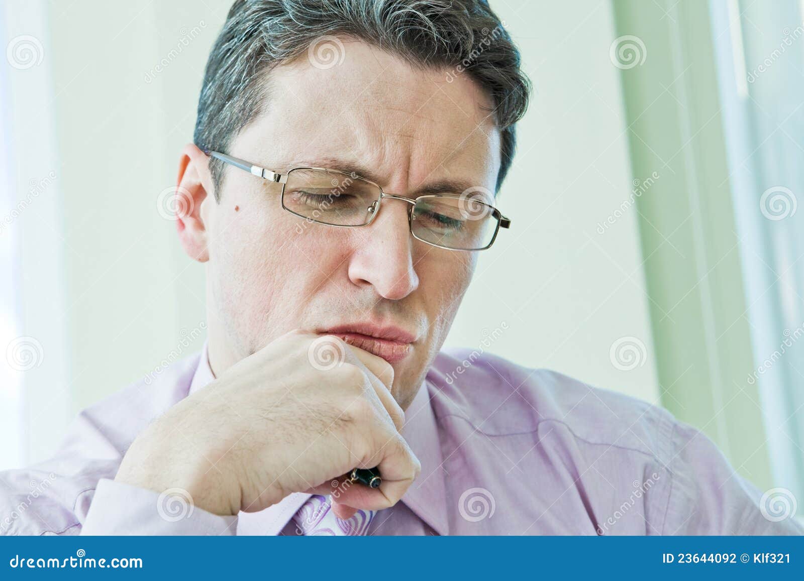 Businessman in Stress Thinking about Problems Stock Photo - Image of ...