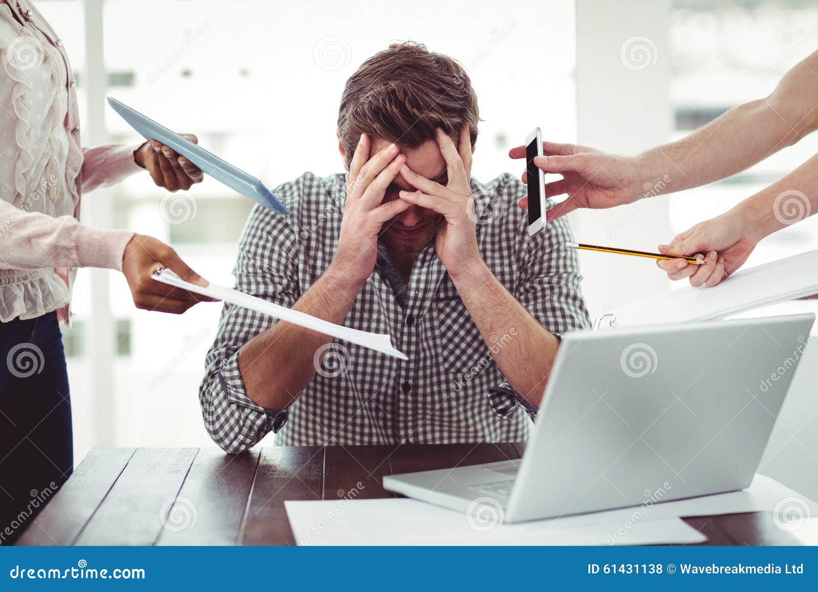 Businessman Stressed Out at Work Stock Photo - Image of group, career ...