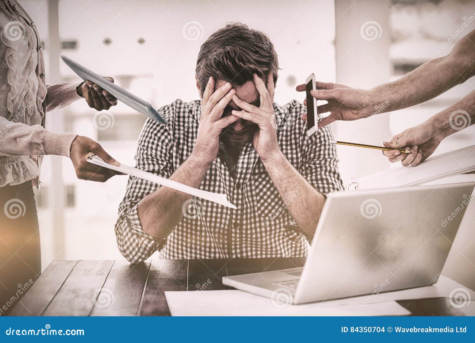 Businessman Stressed Out at Work Stock Photo - Image of casual, copy ...