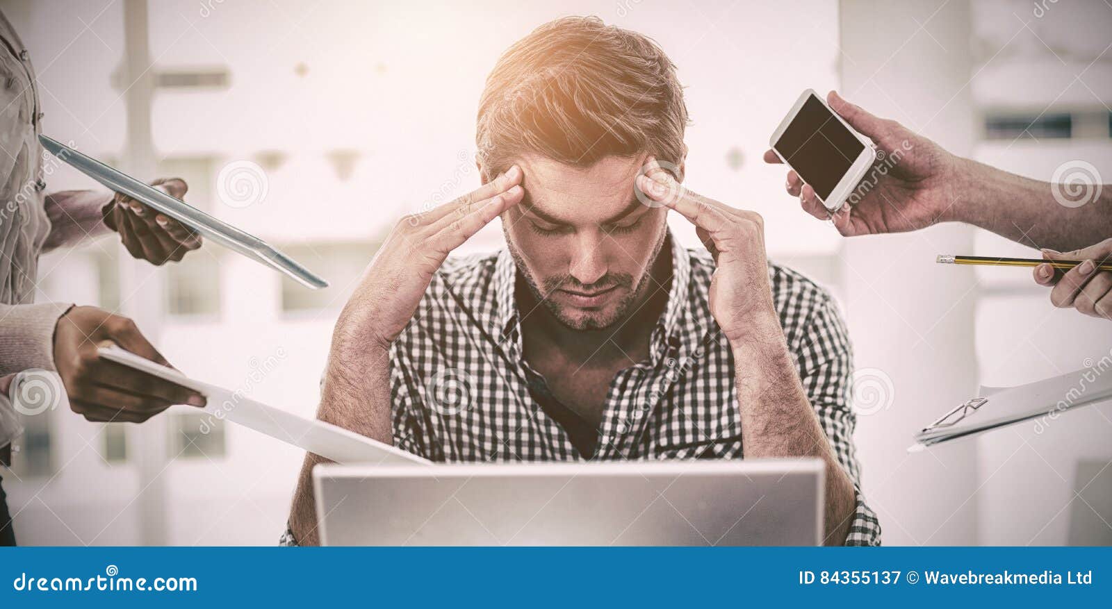 Businessman Stressed Out at Work Stock Image - Image of agreement ...