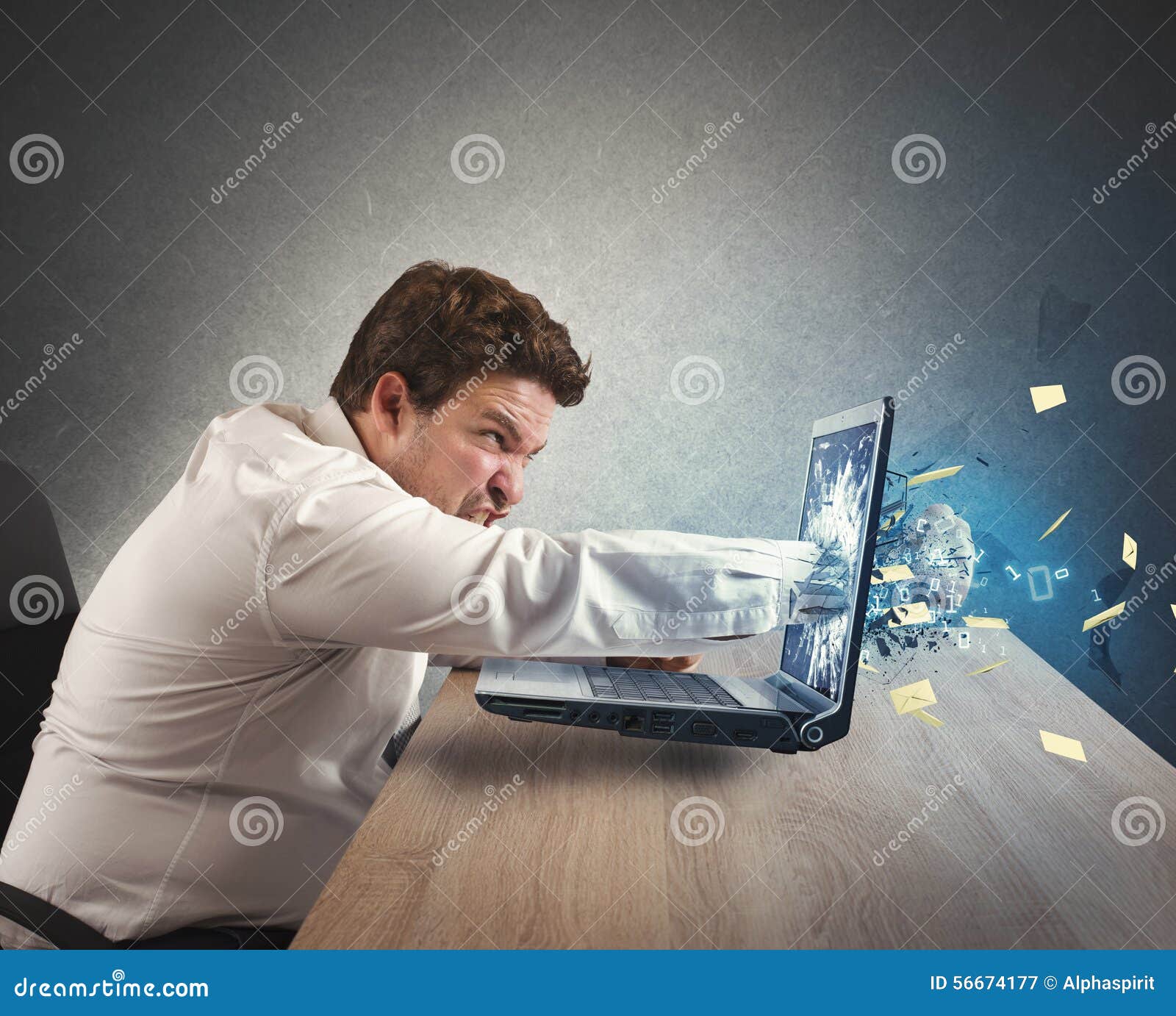 Businessman Stressed Out from Work Stock Image - Image of firing ...