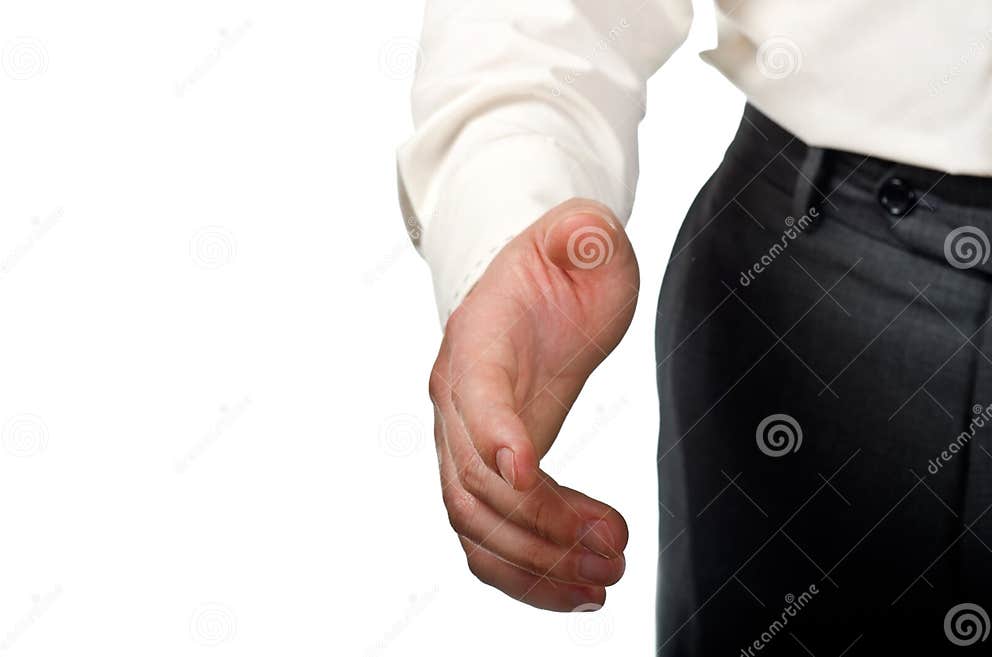 Businessman stretched hand stock photo. Image of cooperation - 24459732