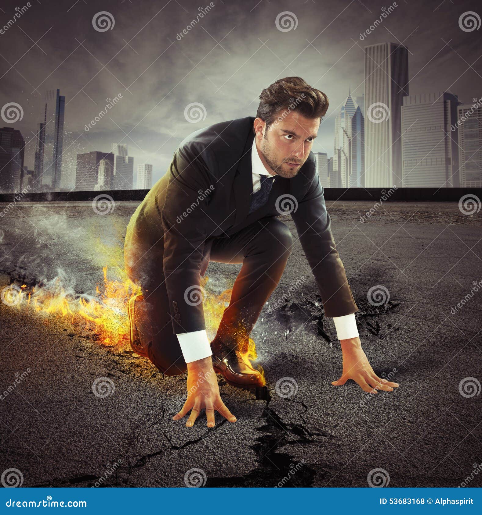 Businessman with Strong Determination Stock Photo - Image of beginning ...
