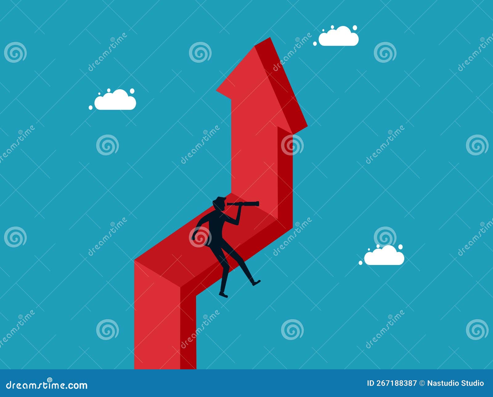 Businessman with a Strong Vision of Growth. Look Far on the Growing ...