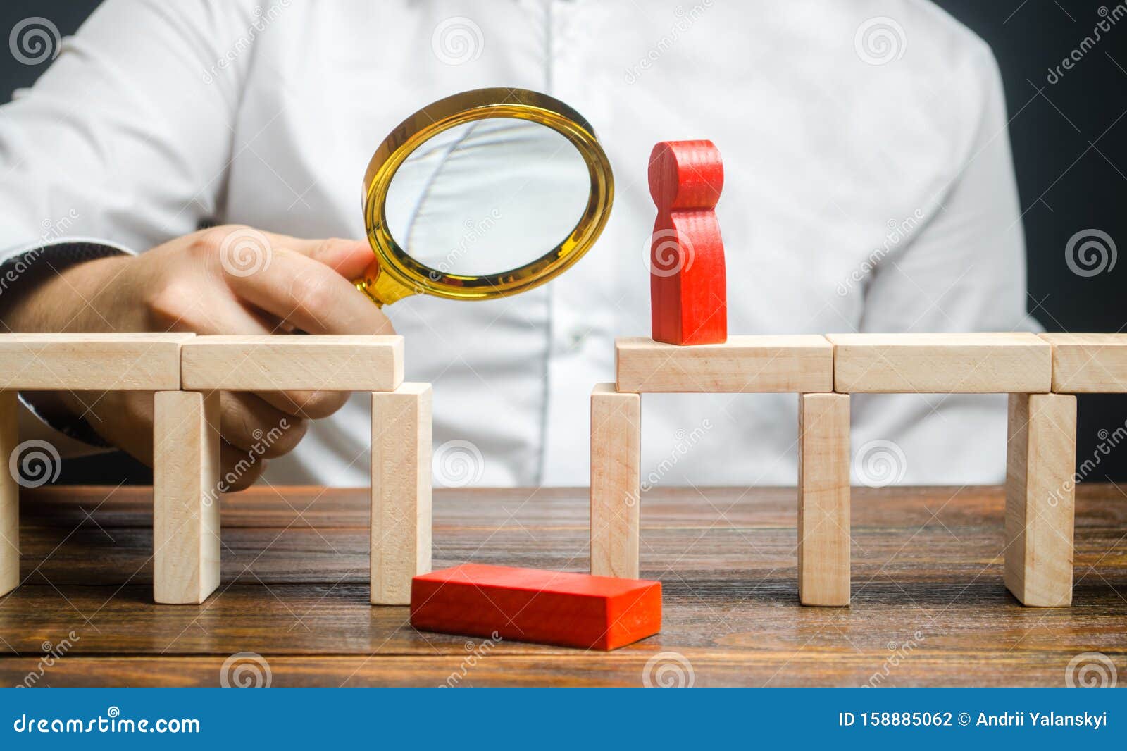 A Businessman Is Studying A Problem And Ways To Solve It. Wrong ...