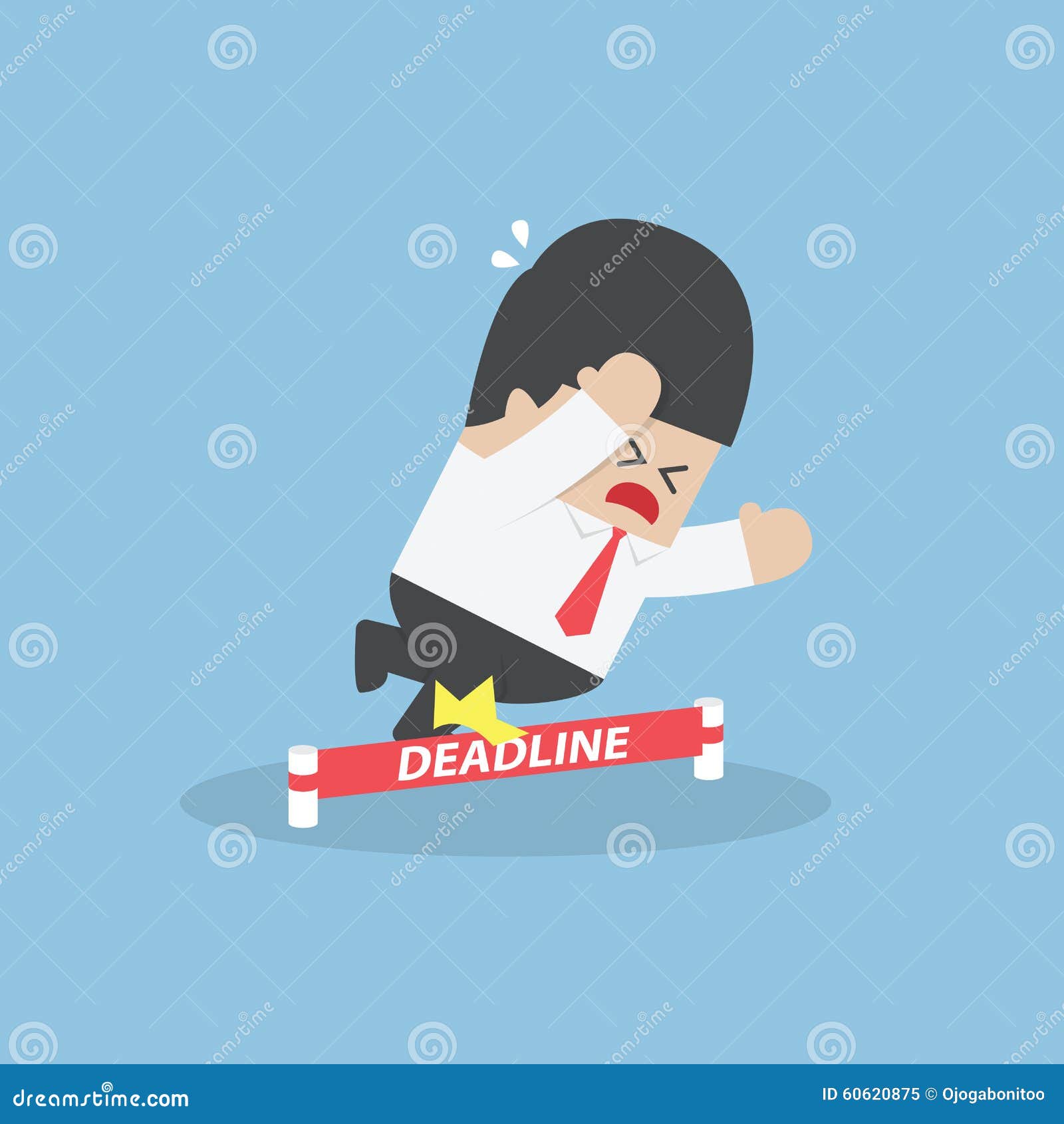 Businessman Stumbling on Deadline Rope Stock Vector - Illustration of ... Businessman Stumbling on Deadline Rope Stock Vector - Illustration of ...