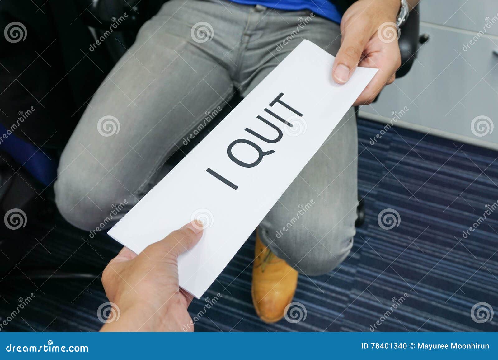 Businessman Submit Resignation Letter To Boss Stock Photo - Image of ...