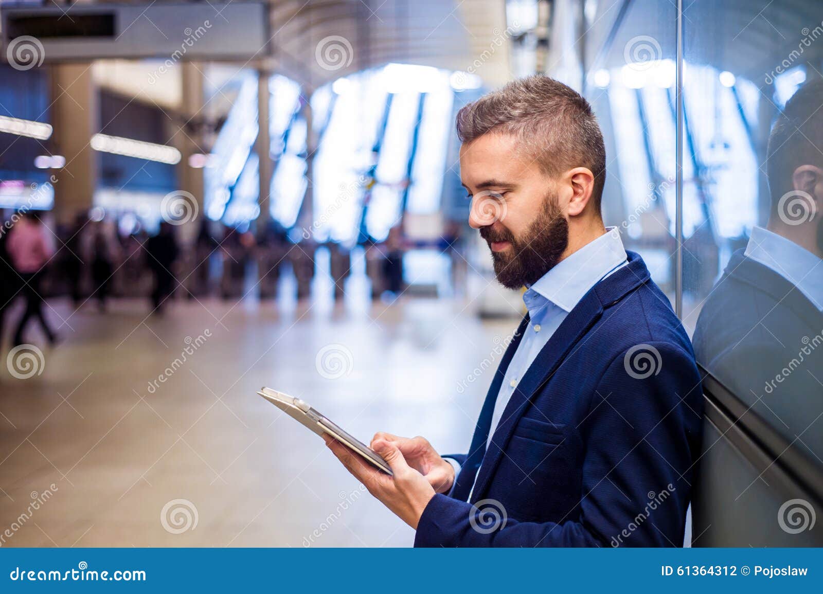 Businessman in subway stock photo. Image of model, inside - 61364312