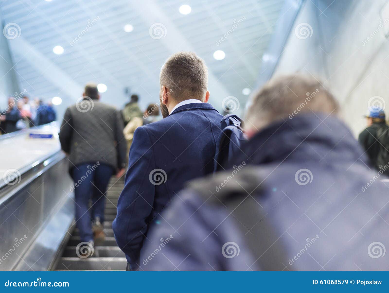Businessman in subway stock image. Image of portrait - 61068579