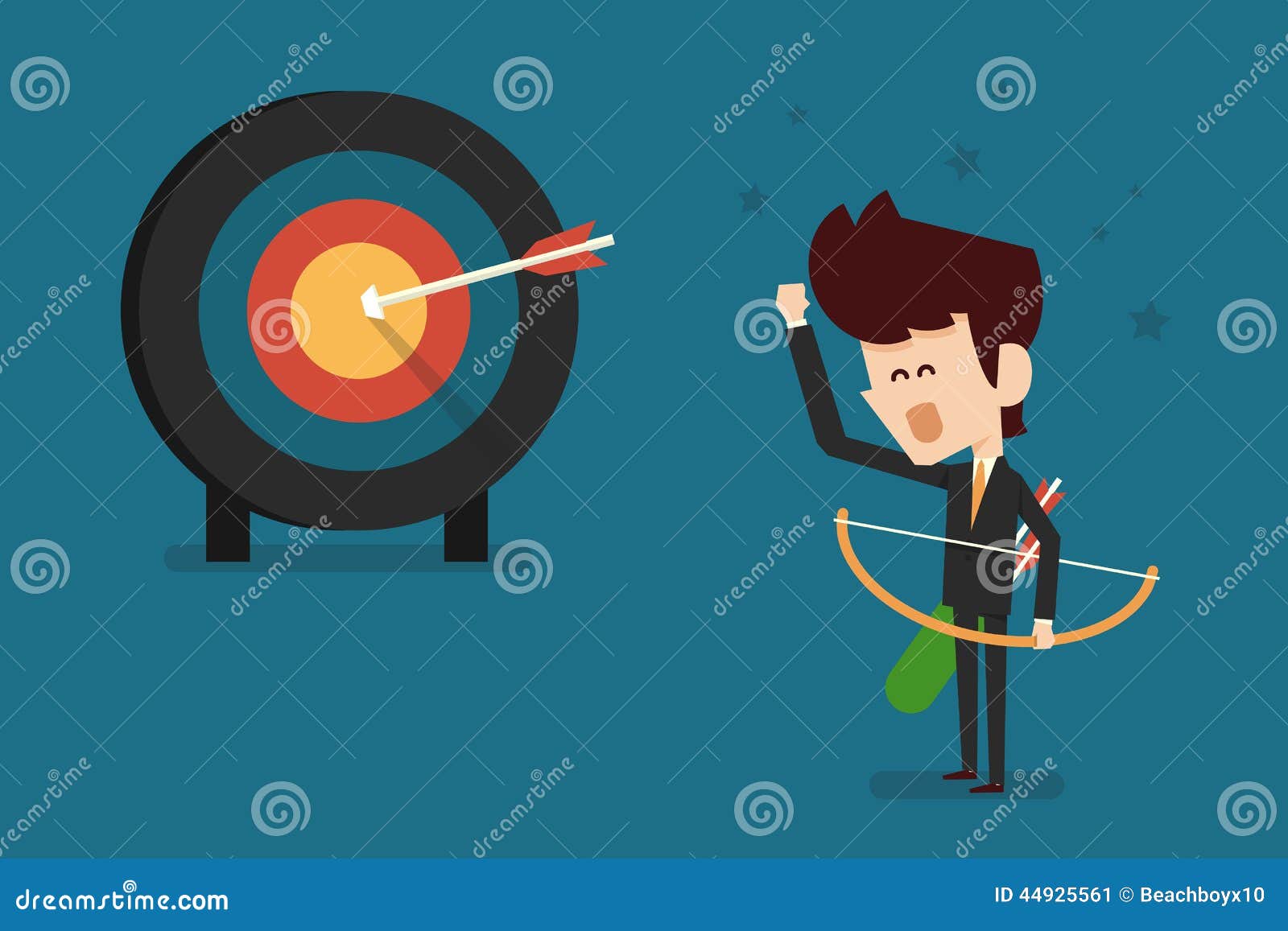 Businessman and Success Target Stock Vector - Illustration of accurate ...