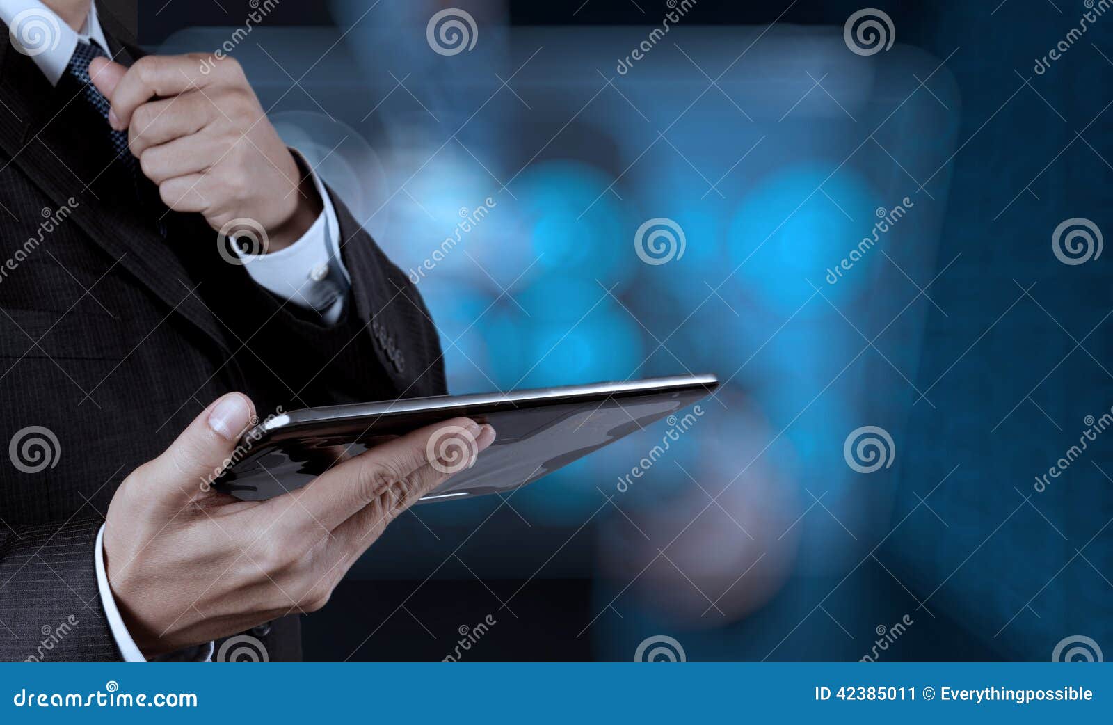 Businessman Success Working Computer Stock Image - Image of colleague ...